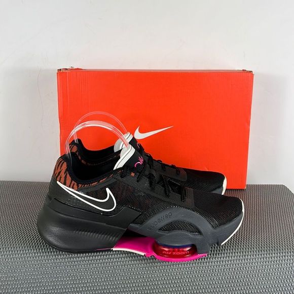 New Nike black red tiger stripe air zoom superrep 3 athletic shoes ...